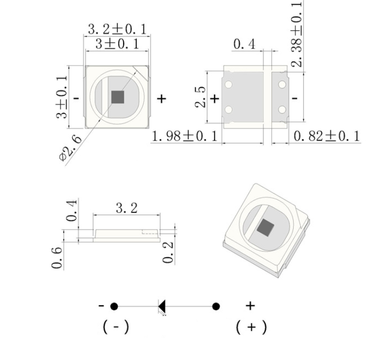 SMD3030 980nm IR High Power LED